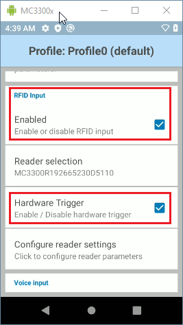 Enable Trigger For DataWedge RFID Read on Android 10 Devices