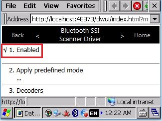 Enable Bluetooth SSI Scanner Driver in DataWedge for Windows