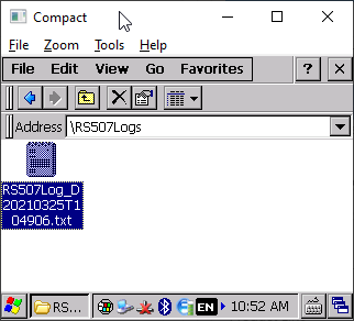 Retrieve Scanner Log File