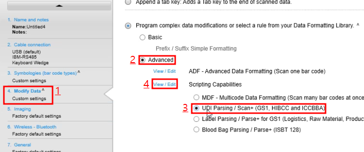 123Scan: UDI oder GS1 oder Blood Pack Parsing Test