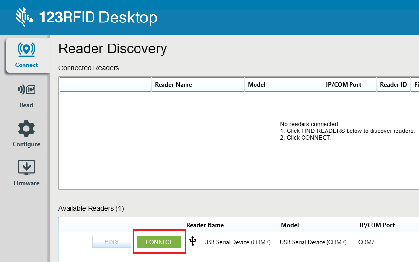 RFD40: Reading Tags Using 123RFID Desktop