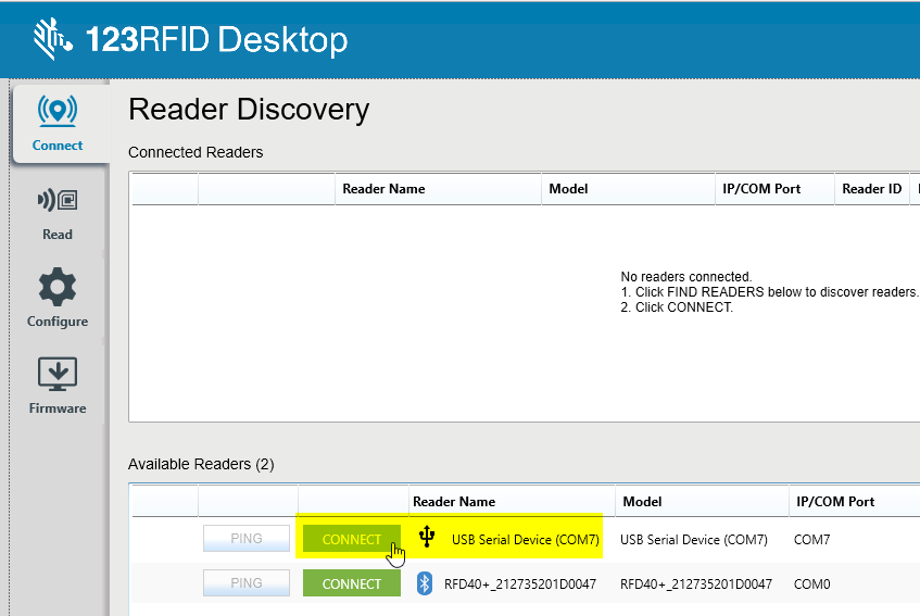 Configure RFD40 UHF RFID Premium ou Premium Plus Sled para Ler ...