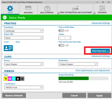 Locate Serial Number: Missing Label on Card Printers