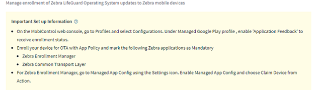 Setup OTA in SOTI MobiControl Console