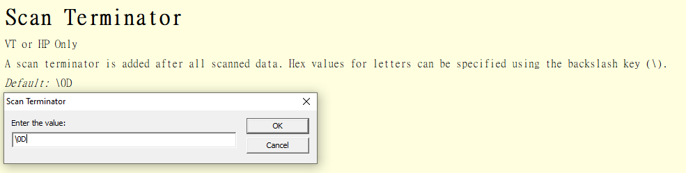 TelnetCE: Automatische Eingabe beim Scannen deaktivieren