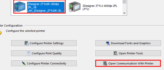 Zdesigner V8을 통해 Windows 글꼴을 프린터로 다운로드