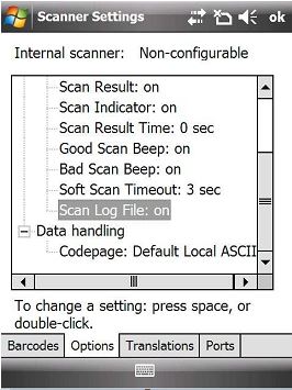 Create a Scanner Log File and Display Special Unicode Characters