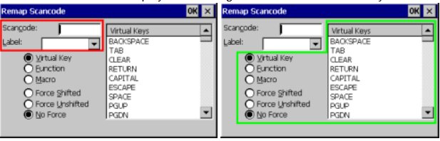 OMNII and WorkAbout Pro Windows CE Keyboard Remap