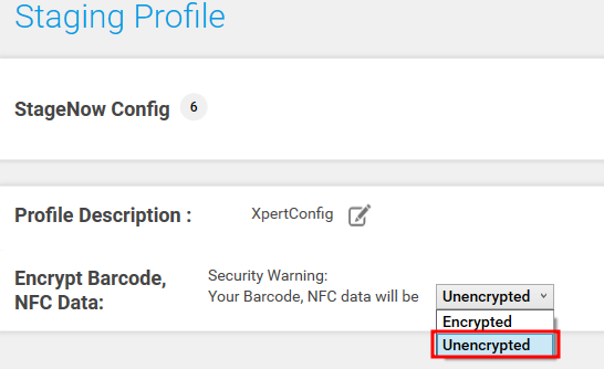StageNow: 프로비저닝 XML을 생성하는 중 오류가 발생했습니다.