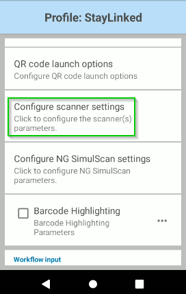 Staylinked SmartTEL: 바코드 스캐너 설정 활성화 및 수정