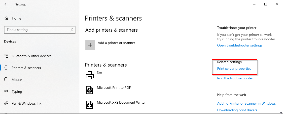 Microsoft 일반 텍스트 전용 프린터 드라이버로 인쇄할 때 큰 필드에 공백 포함