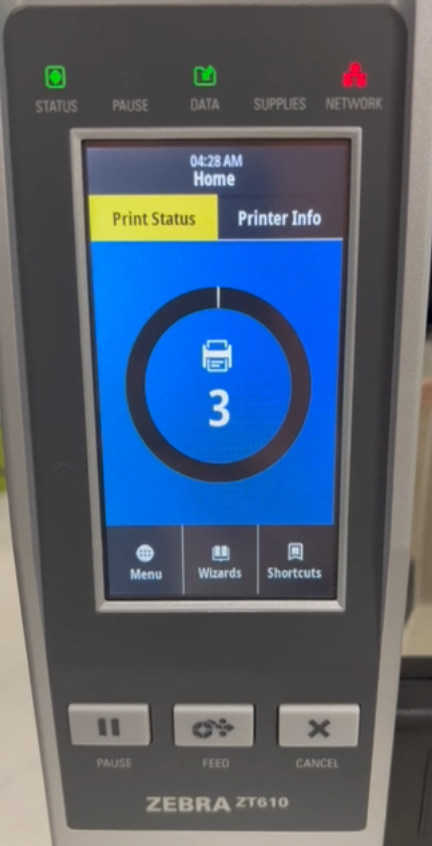 Enable Batch Counter Display on Printers with Color Touch Display