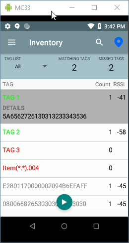 Enabling Tag List Mode on 123RFID Mobile