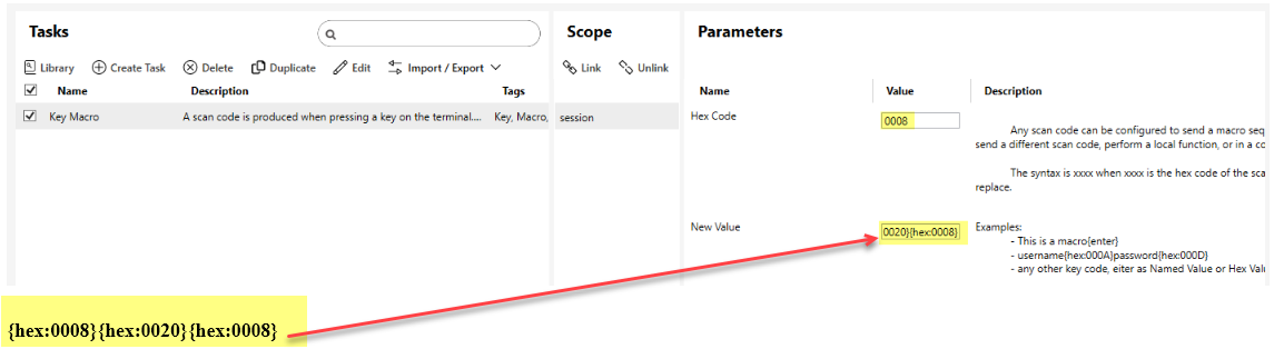 Velocity: Backspace Delete (Destructive Backspace) using VT Emulation