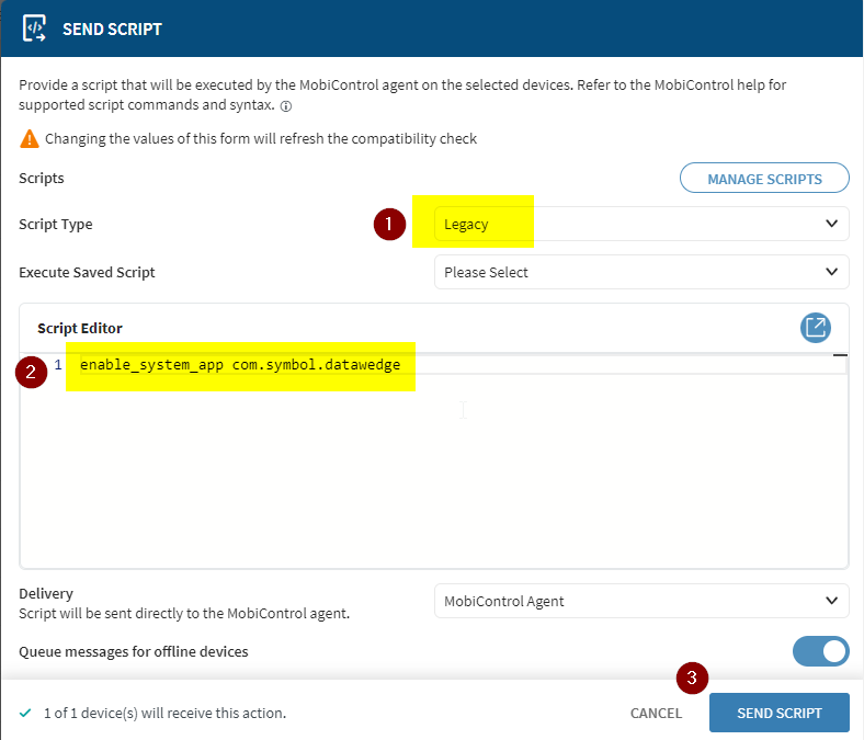 Enable DataWedge Application in Android Devices