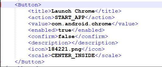 Créer un bouton de lancement rapide dans le client WFC via XML