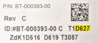 ET51/ET56: Battery Date Code to Determine the Manufacturing Date