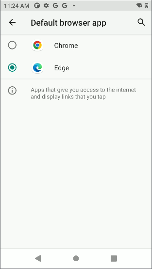 Set Default Browser Application Using StageNow