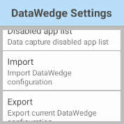 WS50 DataWedge: View and Modify Profiles Settings