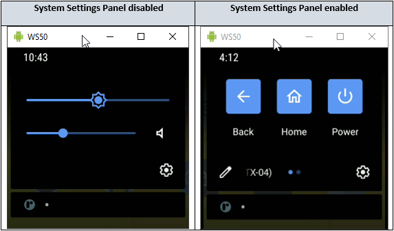 Aktivieren von privilegierten Einstellungen über den Enterprise-Startbildschirm auf WS50