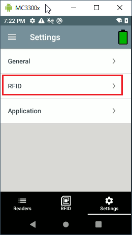123RFID Mobile: Adjust Antenna Power Level