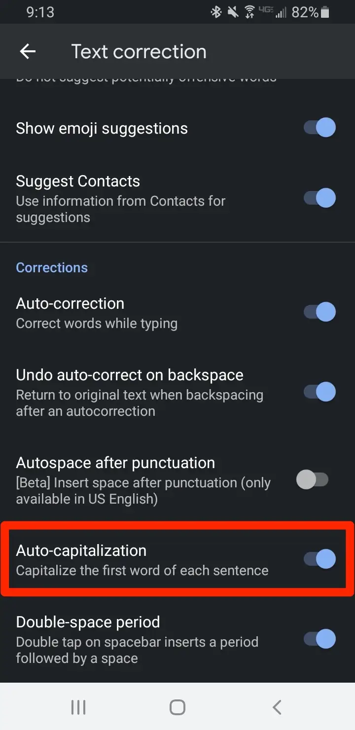 Disable Android Keyboard Auto-Capitalization