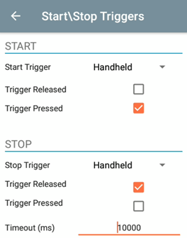 123RFID 모바일 시작 및 정지 연속 읽기 RFID 태그(한 번 트리거 누름)
