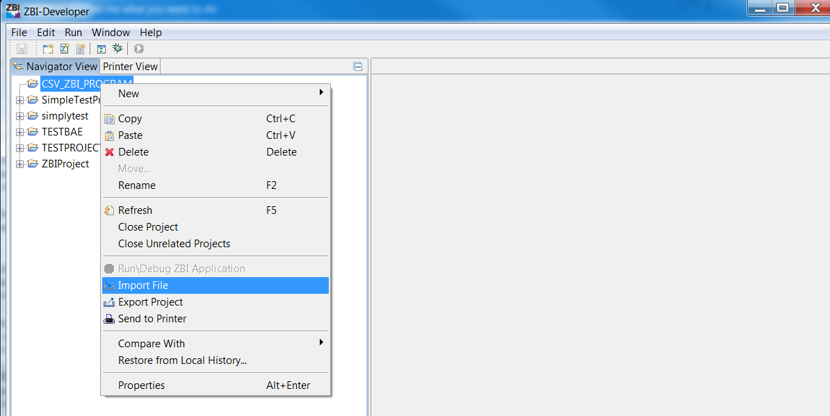 Speichern von CSV-Dateien auf dem Drucker mit ZBI Developer