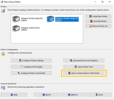 Setting up a Printer in Zebra Savanna