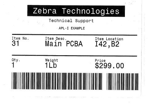 Intermec Language Printing Example Using the Virtual Device Feature APL-I