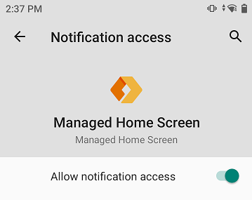 Enable Notification Access Permission via MDM/EMM OEMConfig