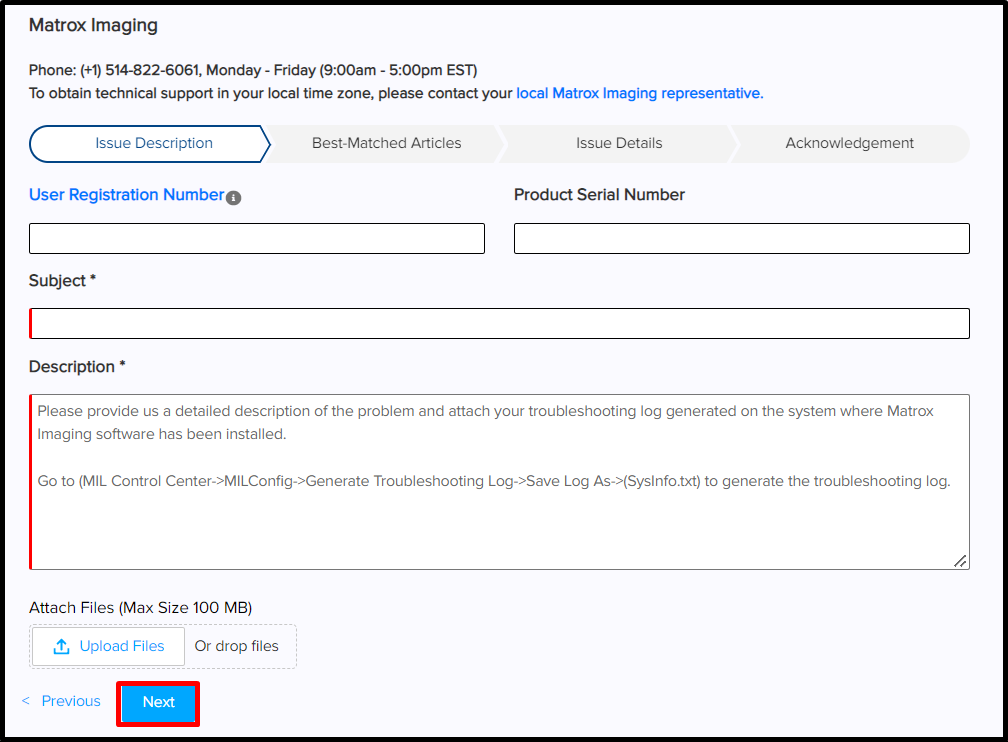Site Guide: Create Case Online Submission Form