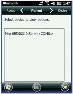 Windows Embedded Handheld 6.5: Bluetooth 프린터 페어링