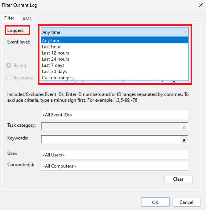 Windows 10/11 Retrieving Wireless Network Log via Windows Event Viewer