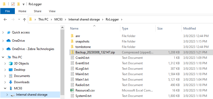 Coletando logs de depuração usando o utilitário RxLogger