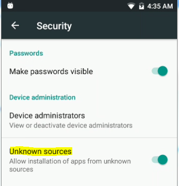 Installing Application via Android Application Package (APK)