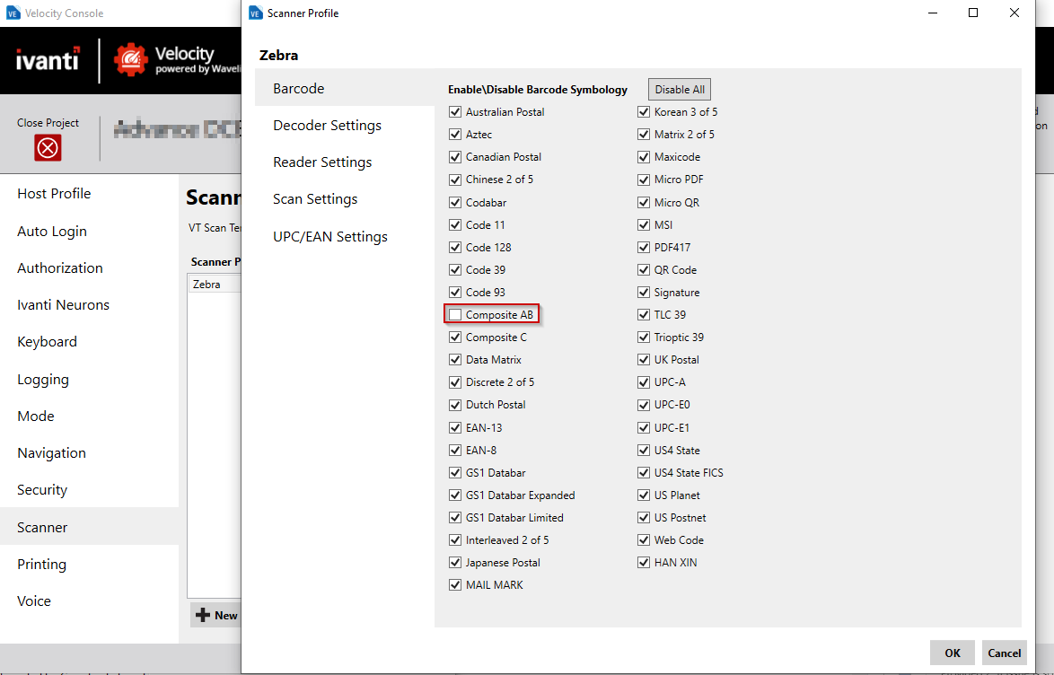 Scannen von UPC-Barcodes im Bluetooth-SSI-Modus: Scanner piept, aber es werden keine Daten ...