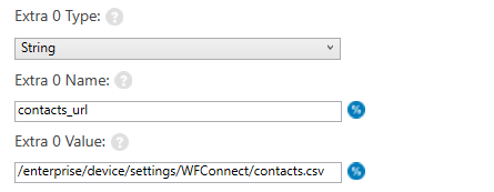 Sincronice los contactos de Workforce Connect Voice Client a través de StageNow