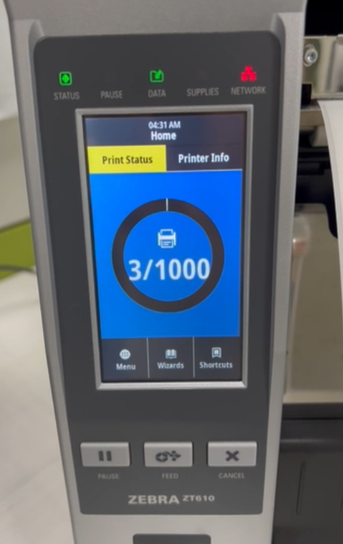 Enable Batch Counter Display on Printers with Color Touch Display