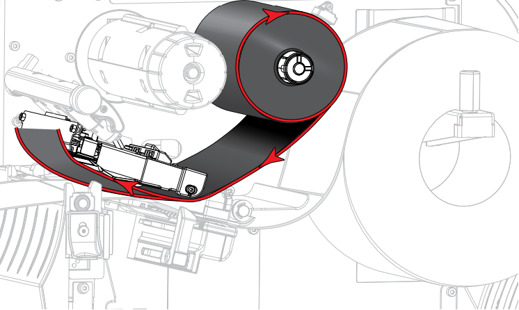Loading the Ribbon Into ZT411 and ZT421 printers
