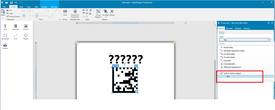 Erstellen von 2D-Barcodes mit DataMatrix-Barcodes basierend auf ...