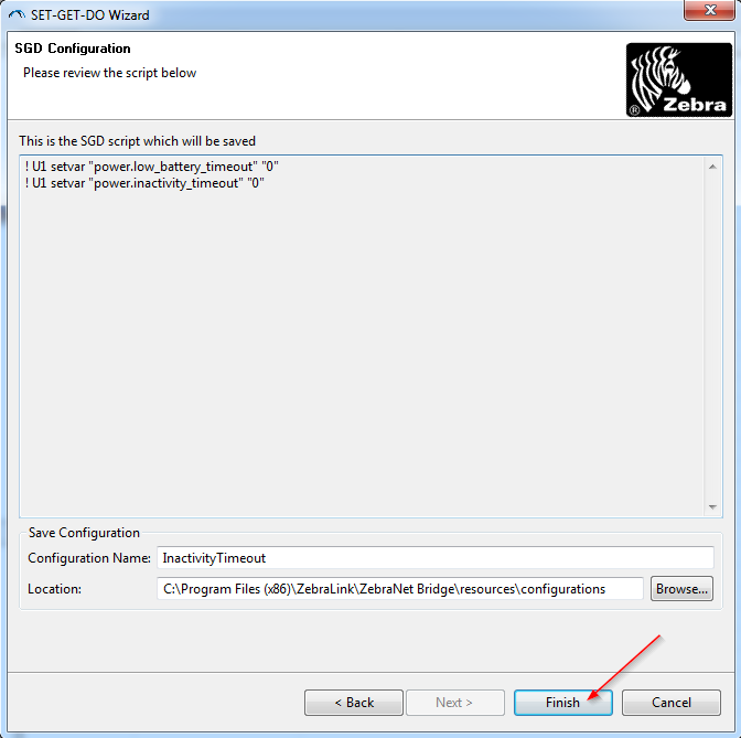 Setting the Inactivity Timeout on Mobile Printers