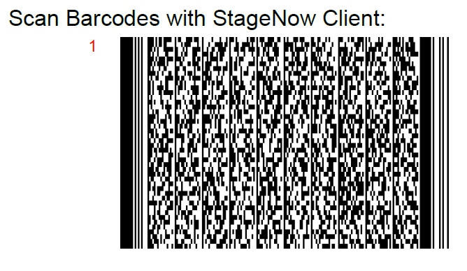 StageNow Barcode to Set Screen Timeout to Never Turn Off Display