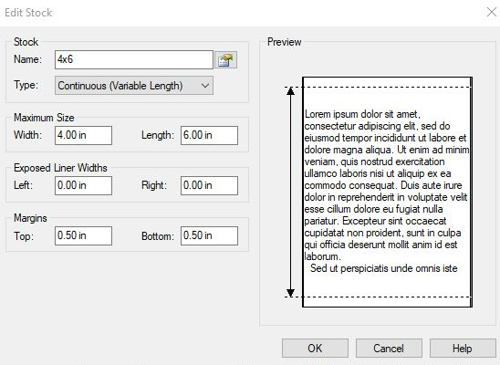 Printing With Variable Length Using Seagull Driver