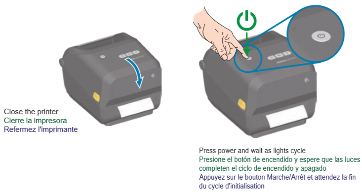 ZD420D e ZD420T Guia de configuração rápida