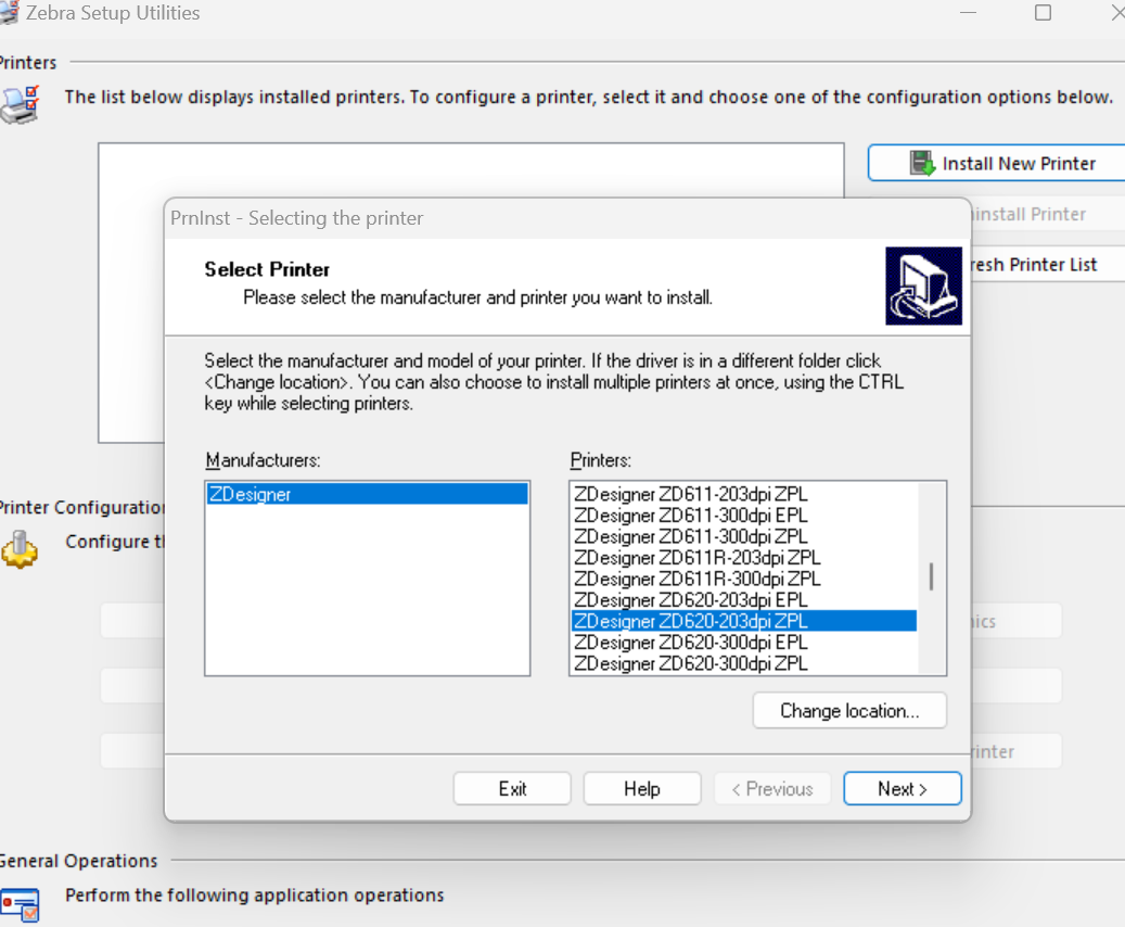 Zebra Setup Utilities: Install a USB Driver or a Network Driver Using ...