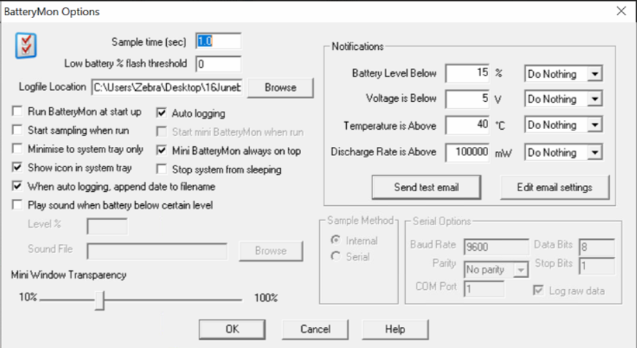 Collect Battery Log for L10AX Windows Tablet