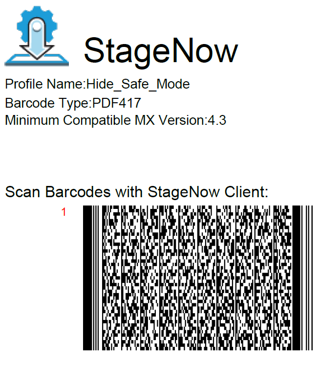 Disable Safe Mode Via StageNow