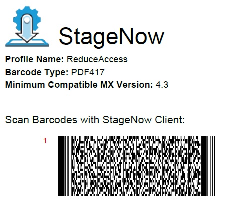 Set System Settings Access Using StageNow Tool