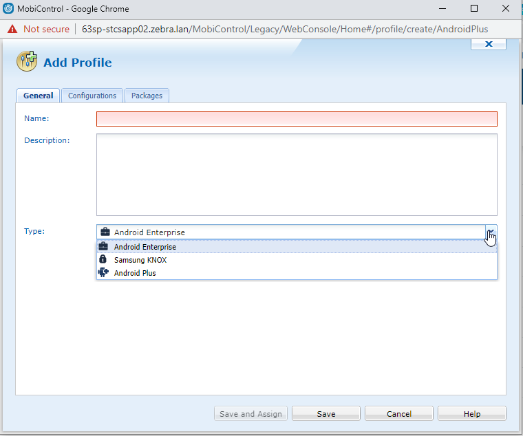 Profile Configuration for Android Enterprise